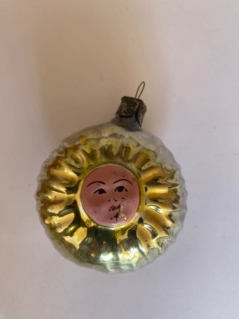 Игрушка на елку Медальон двусторонний "Солнце"