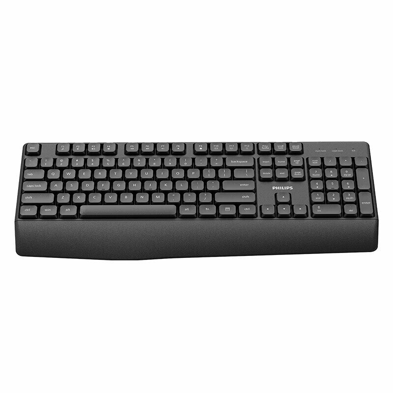 PHILIPS Wireless Ergonomic Silent Keyboard for Home Office Business Desktop Laptop Computer Universal Corporate Procurement SPK6348 Black