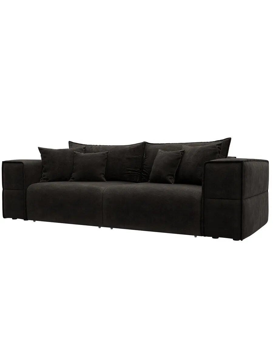 Диван прямой Бостон со спальным местом 163х200 см, пружинный матрас, ящик для белья, велюр