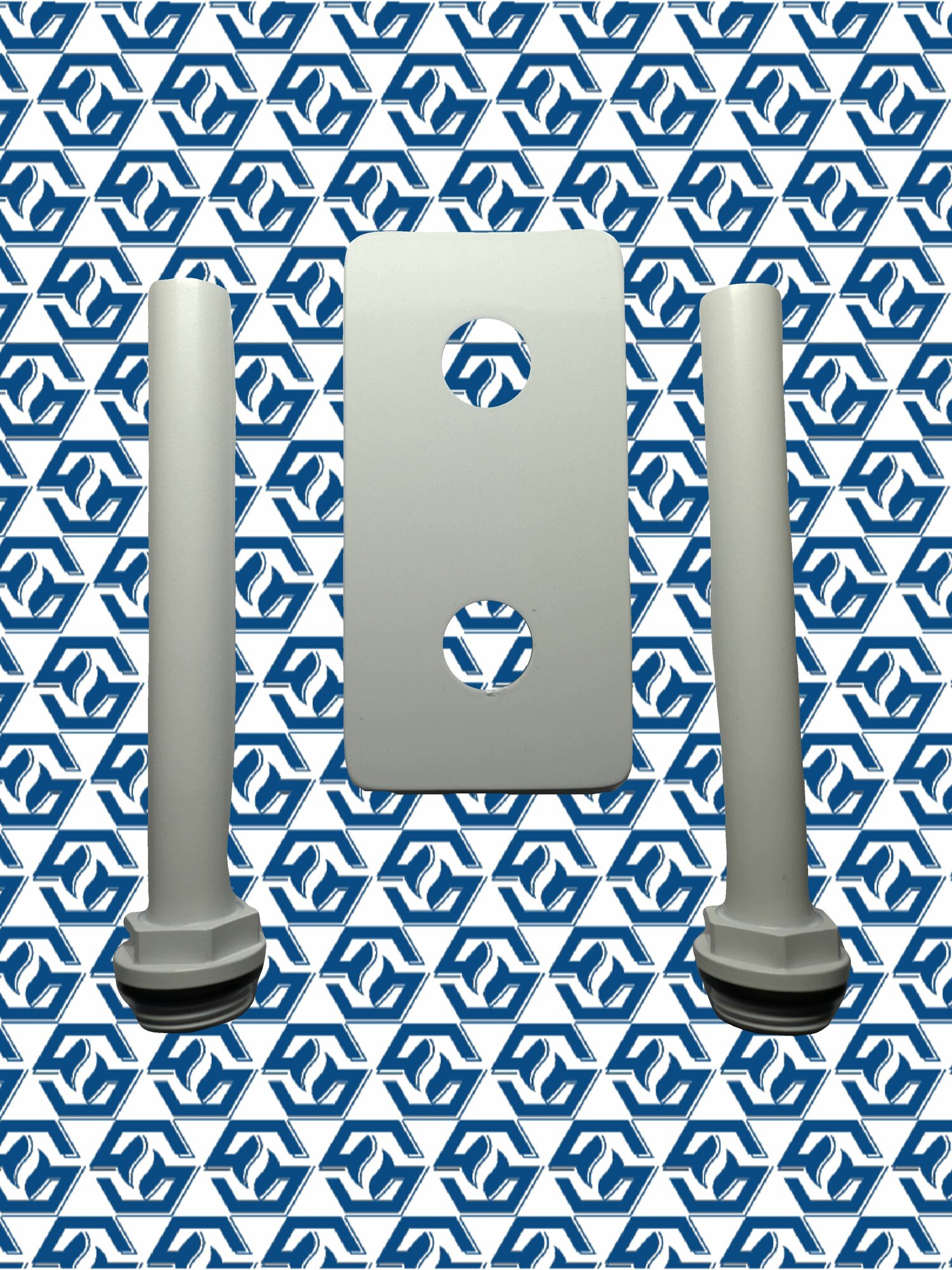 Соединительная трубка с розеткой HS 15*1/2, длина 130 мм, розетка 100*50*15 мм RAL 9016