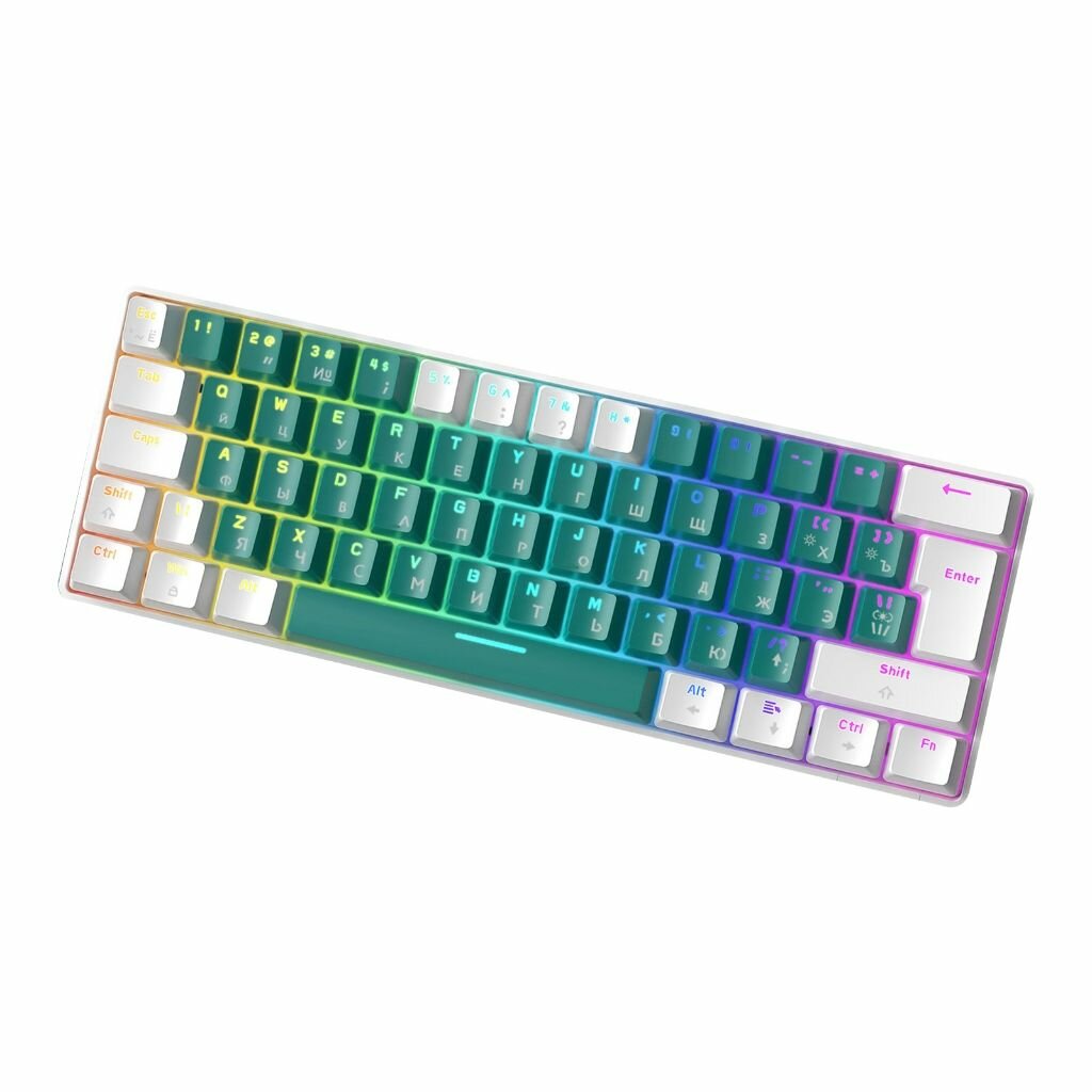 T60 Русская механическая игровая клавиатура Type-C со световой подсветкой для ноутбука, настольного компьютера планшета