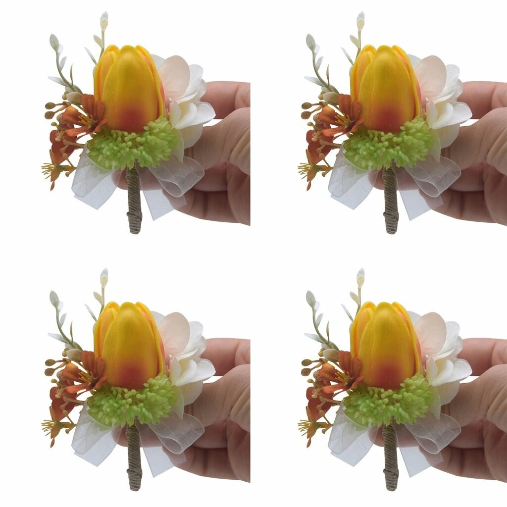 Бутоньерка для свадьбы, Желтый