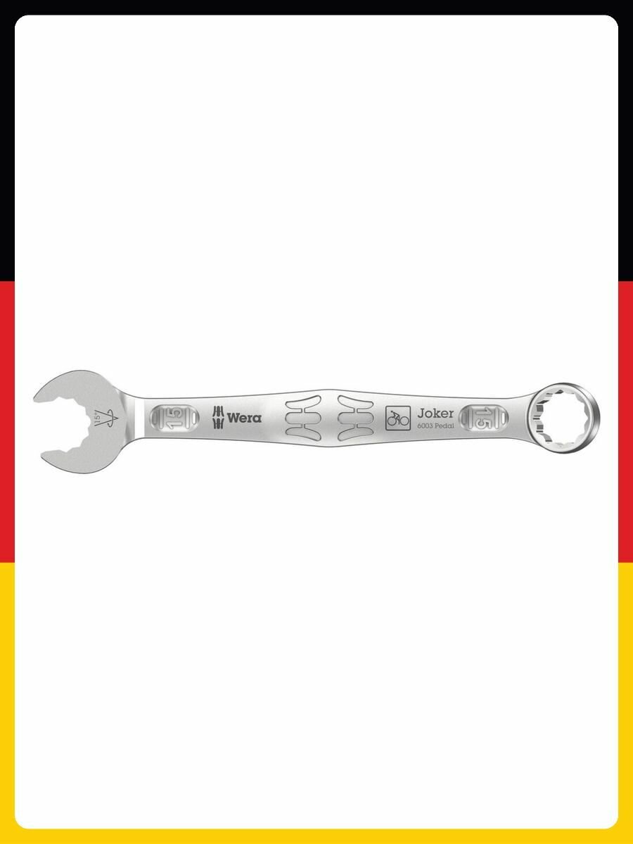 Педальный комбинированный ключ Wera 6003 Joker, 15 x 174 мм