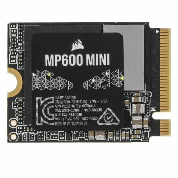 1 ТБ SSD M.2 накопитель Corsair MP600 MINI (CSSD-F1000GBMP600MN) - PCI-E 4.0, чтение - 4800 Мбайт/с, запись - 4800 Мбайт/с, 3D NAND