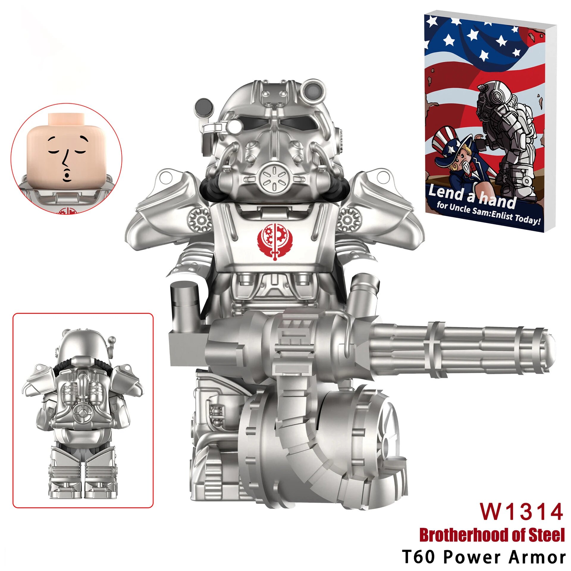 LOLBOLLS T60 силовая броня Brotherhood of Steel, Color: In Bags