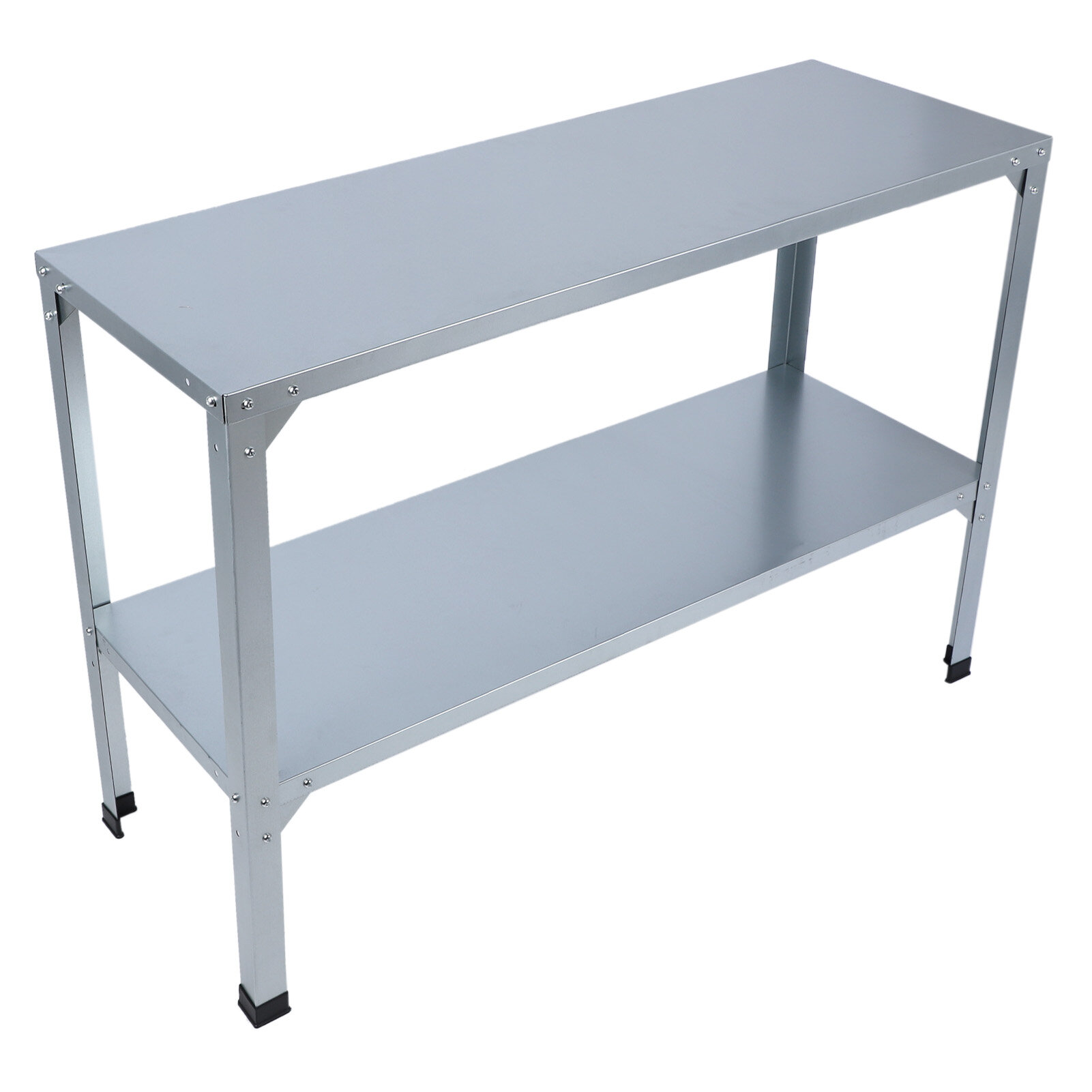 Металлический стол для рассады 120 кг, несущий оцинкованный железный двухслойный стол для рассады в теплице с резиновыми ножками для использования в помещении и на открытом воздухе