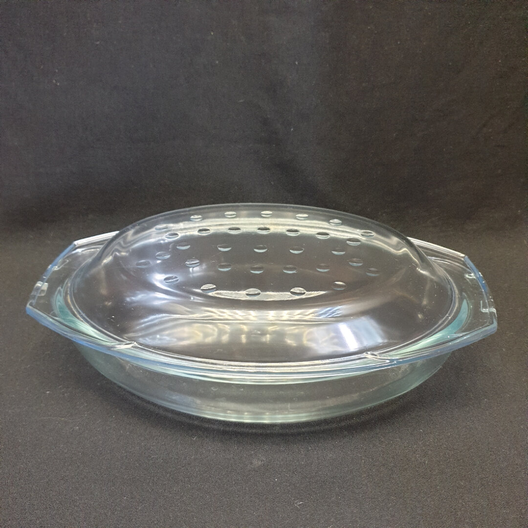 Форма для запекания стеклянная с крышкой 34х20 см, 2 литра. СНГ.