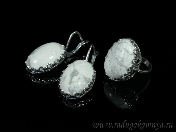 Серьги, кахолонг