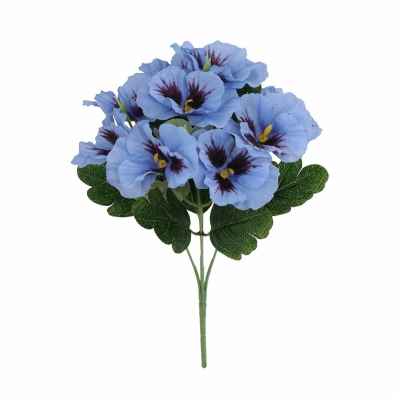 Шелковые стебли фиалок для декора, Синий