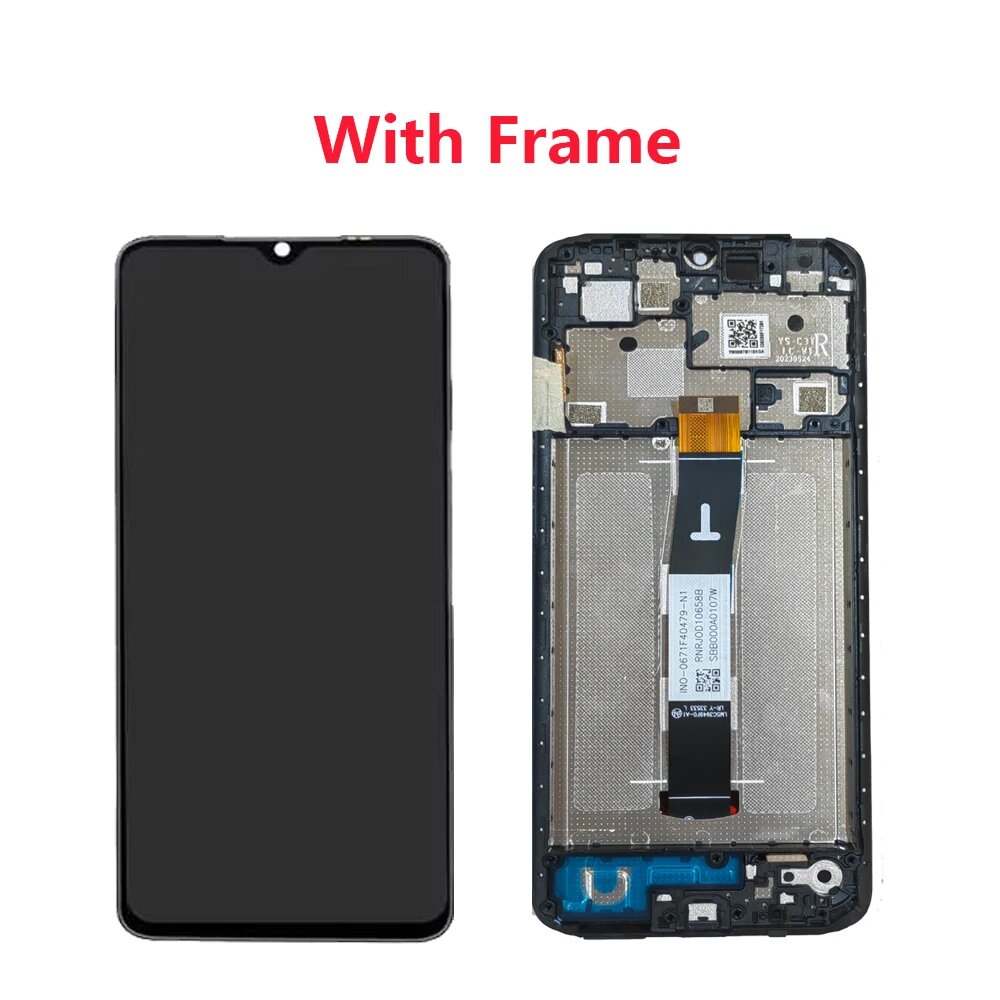 6,71 "оригинальный ЖК-дисплей для XIAOMI Redmi 12C, сенсорный экран с рамкой, дигитайзер 22120RN86G 22120RN86I 22126RN91Y, ЖК-дисплей LCD With Frame