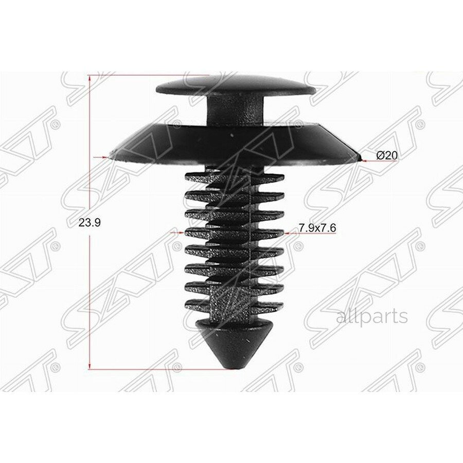 SAT ST-M10729 Клипса обшивки двери FORD (Продажа по 10шт)