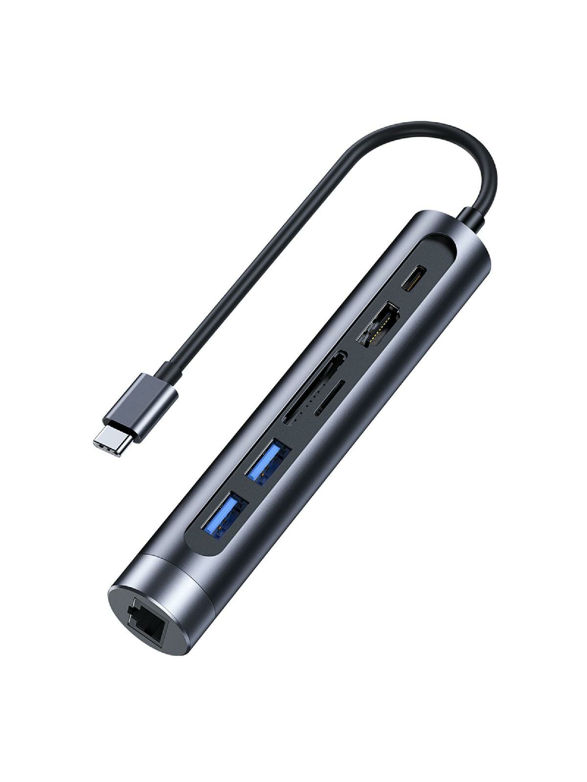 Type C Docking Station 7 in 1 Type C Hub Multiport Adapter Aluminum Alloy+ABS USB 3.0+HDMI+Type-C Durable