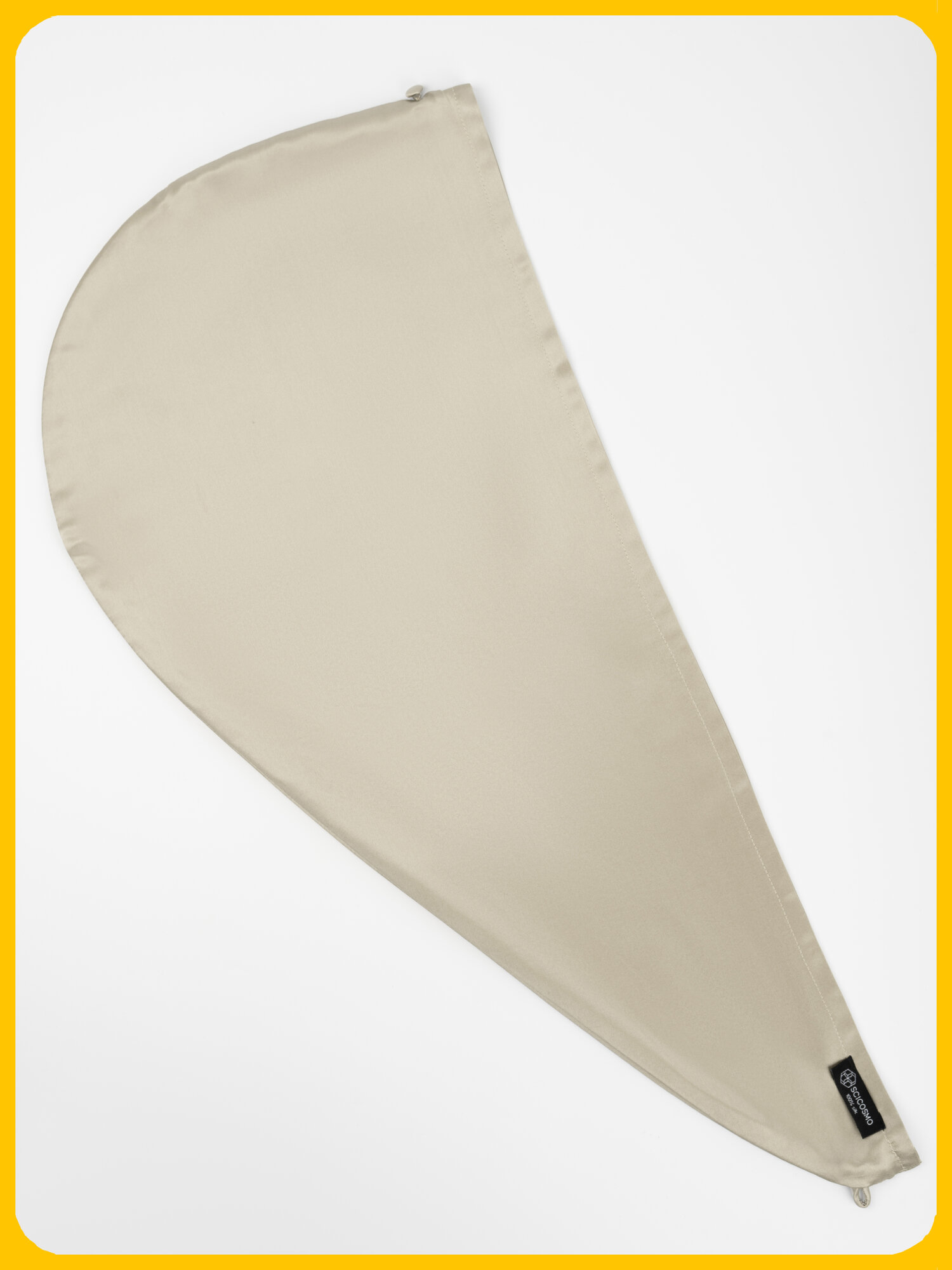 100% натуральный шелк 22 момми/Полотенце для сушки волос (тюрбан)/цвет шампань