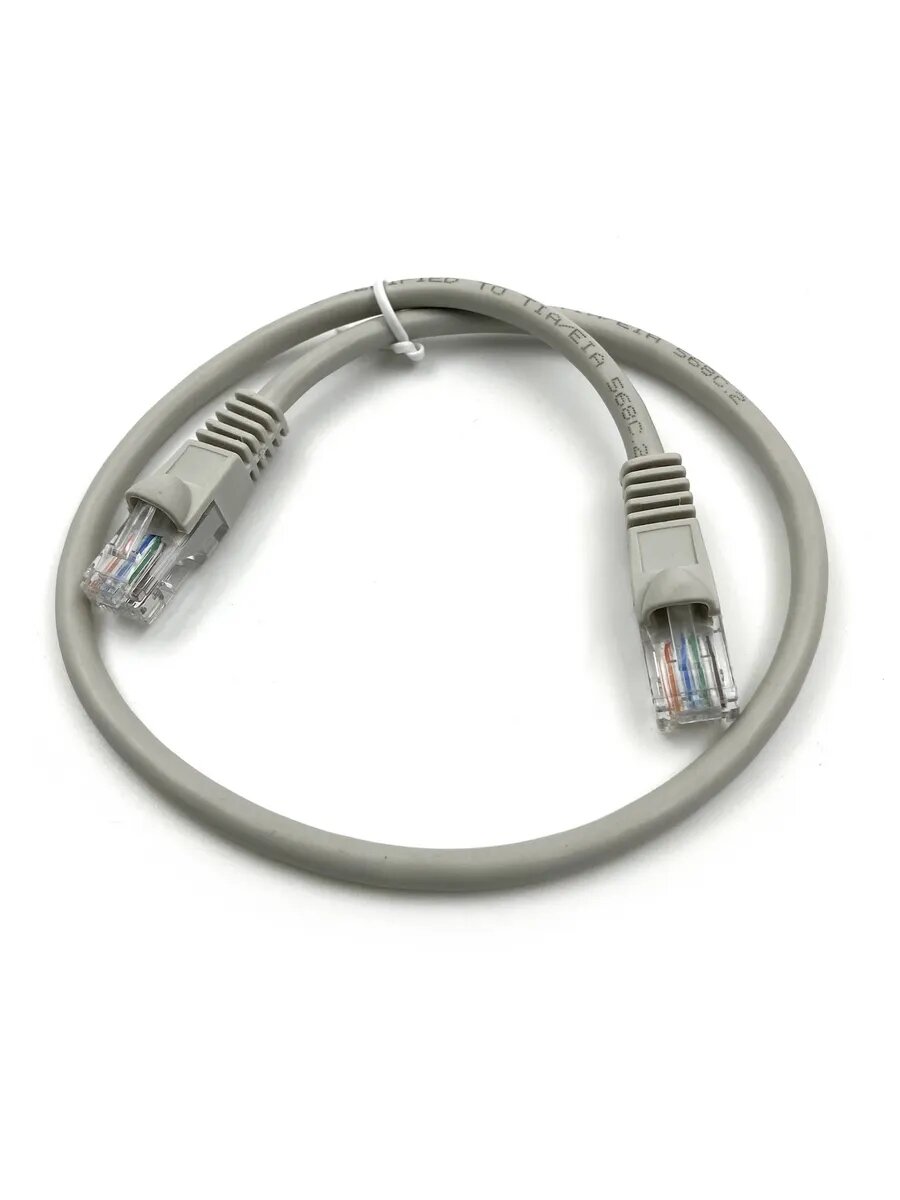 Патч-корд UTP 4 пары cat5E CCA molded 0.5м серый
