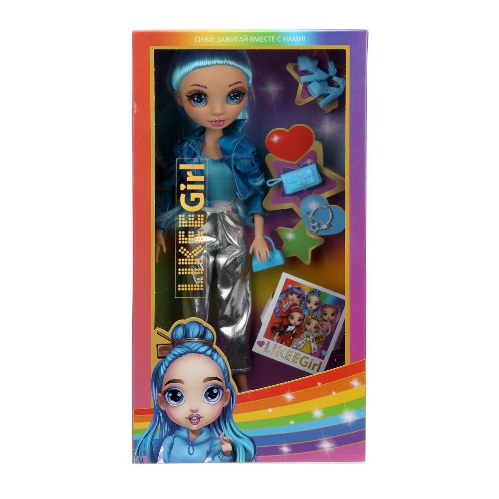 Кукла 32 см. руки и ноги сгибаются, реал. глаза, аксессуары Likee Girl LG-RH-04-BB