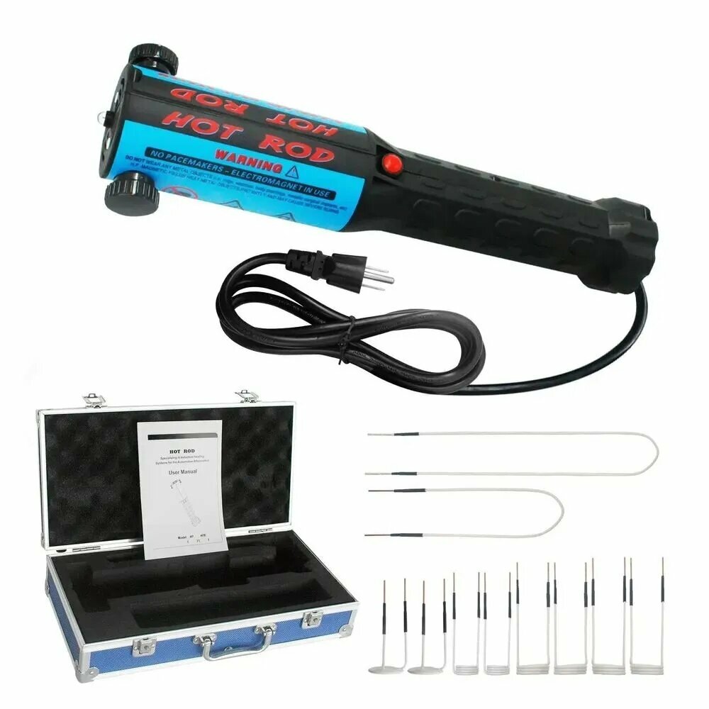 Комплект магнитного индукционного нагревателя - беспламенный нагревательный инструмент мощностью 1200 Вт с 10 катушками, ручной инструмент для удаления болтов