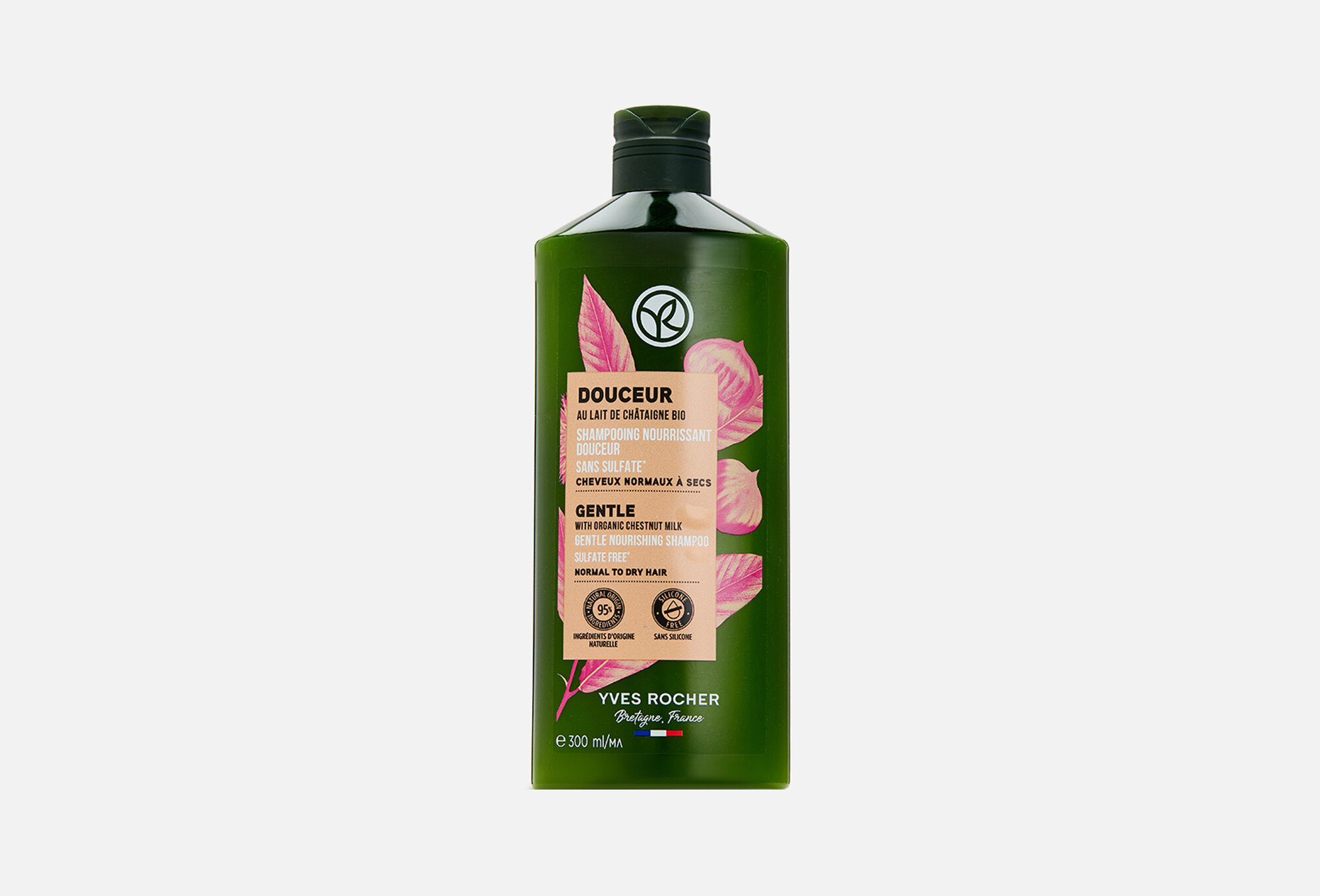 Шампунь нежность с молочком каштана био YVES ROCHER Douceur Shampooing Nourrissant Douceur Sans Sulfate 300 мл