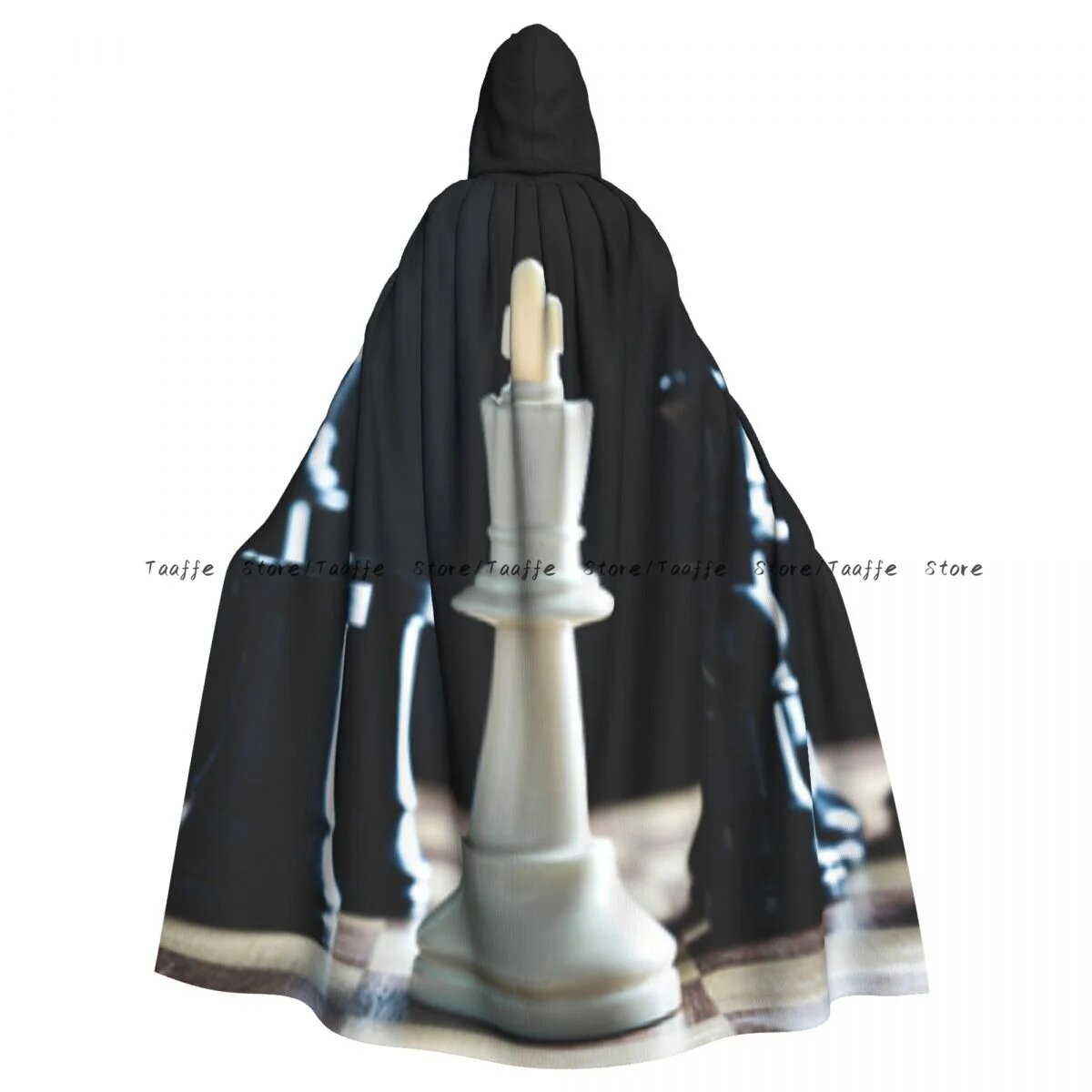 Черный белый плащ ведьмы полиэстер Черный, Color6