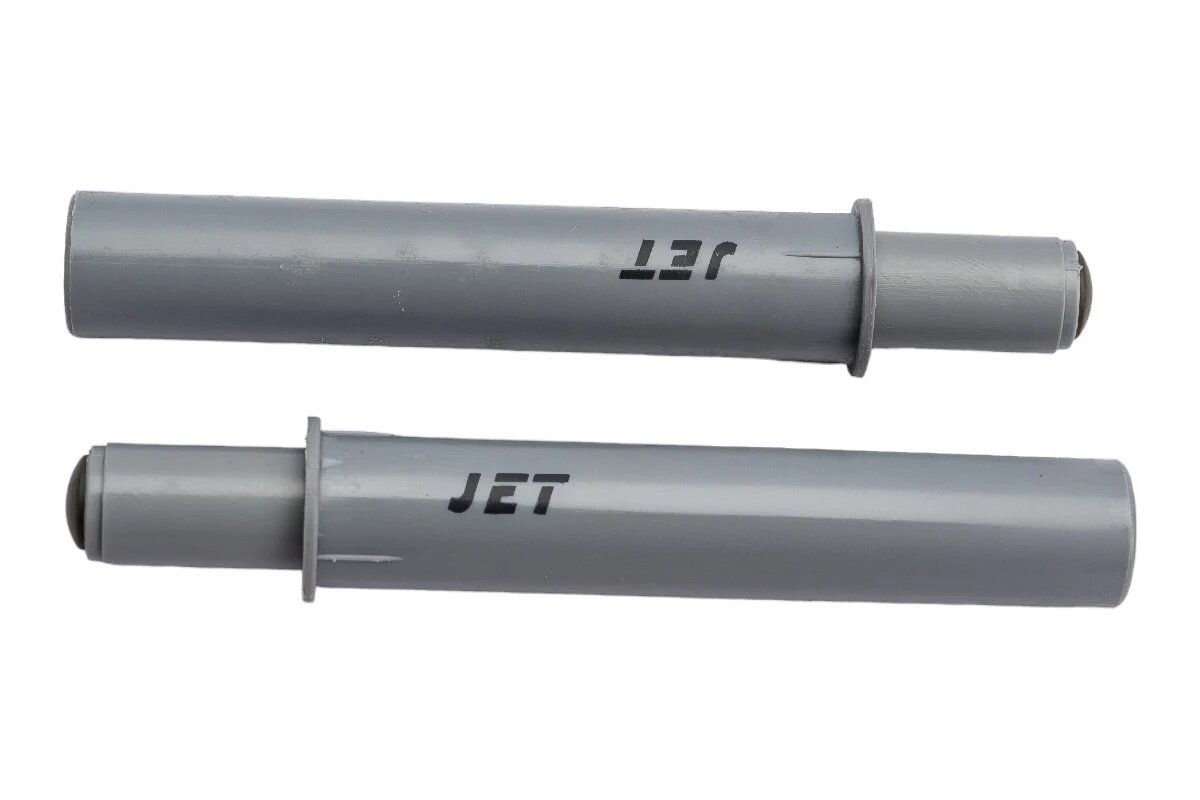 Врезной демпфер JET DS104R серый из пластика смягчает удар, снижает шум и вибрацию в шкафах.