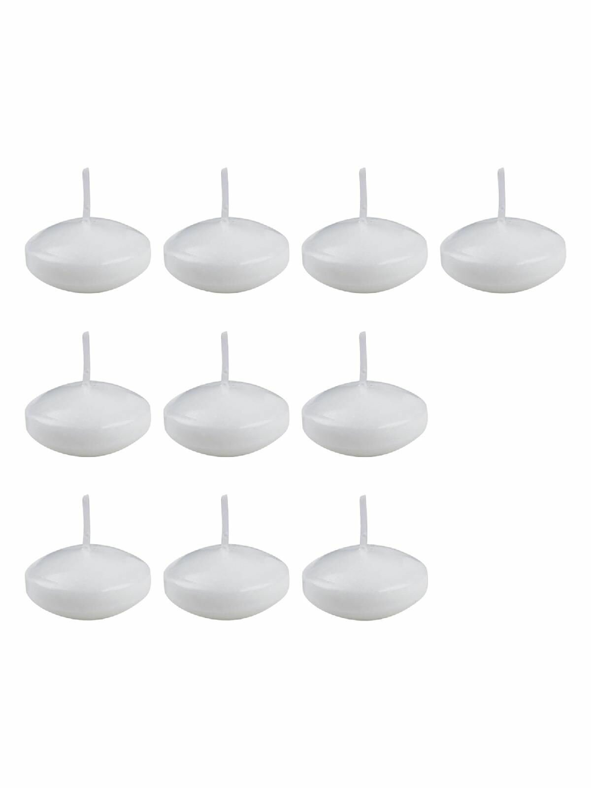 Свеча,10 шт, плавающие свечи, плавающие свечи в воде, 3,7*1,6 см-белый