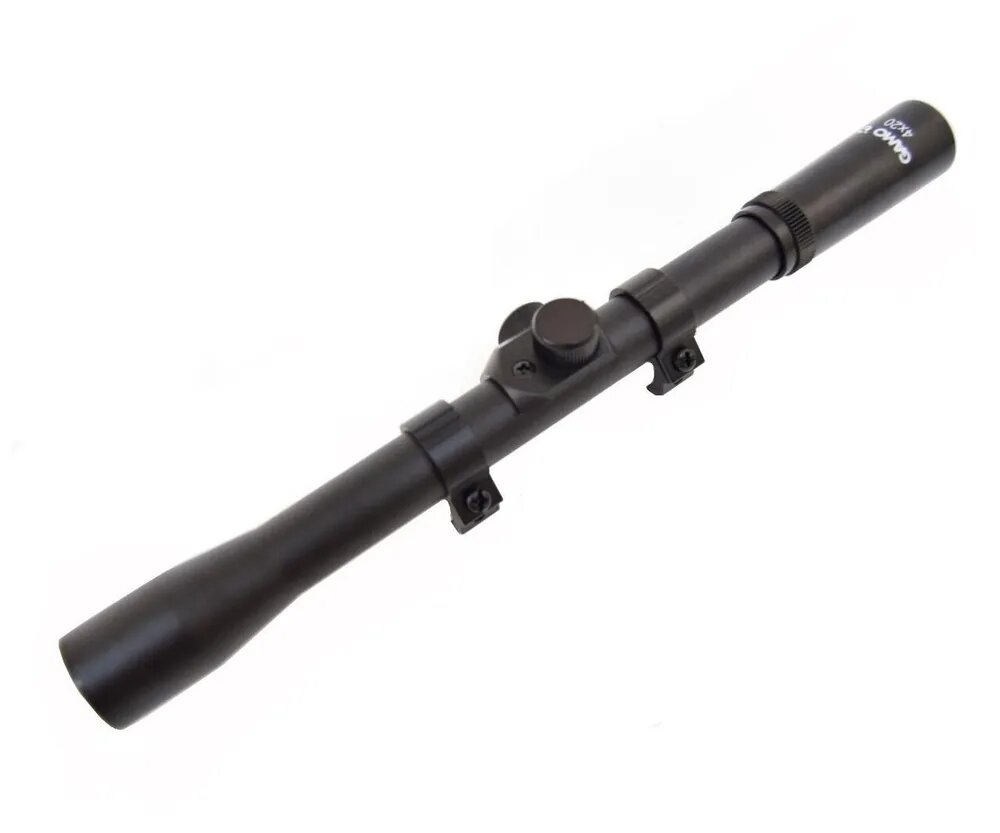 Прицел оптический Camo 4x20 алюминиевый корпус объектив 20 мм.