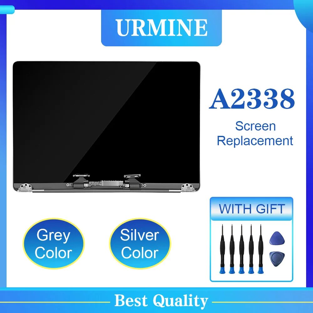 URMINE ЖК-экран для MacBook Pro 13 Retina A2338 серебристый GRAY FULL LCD