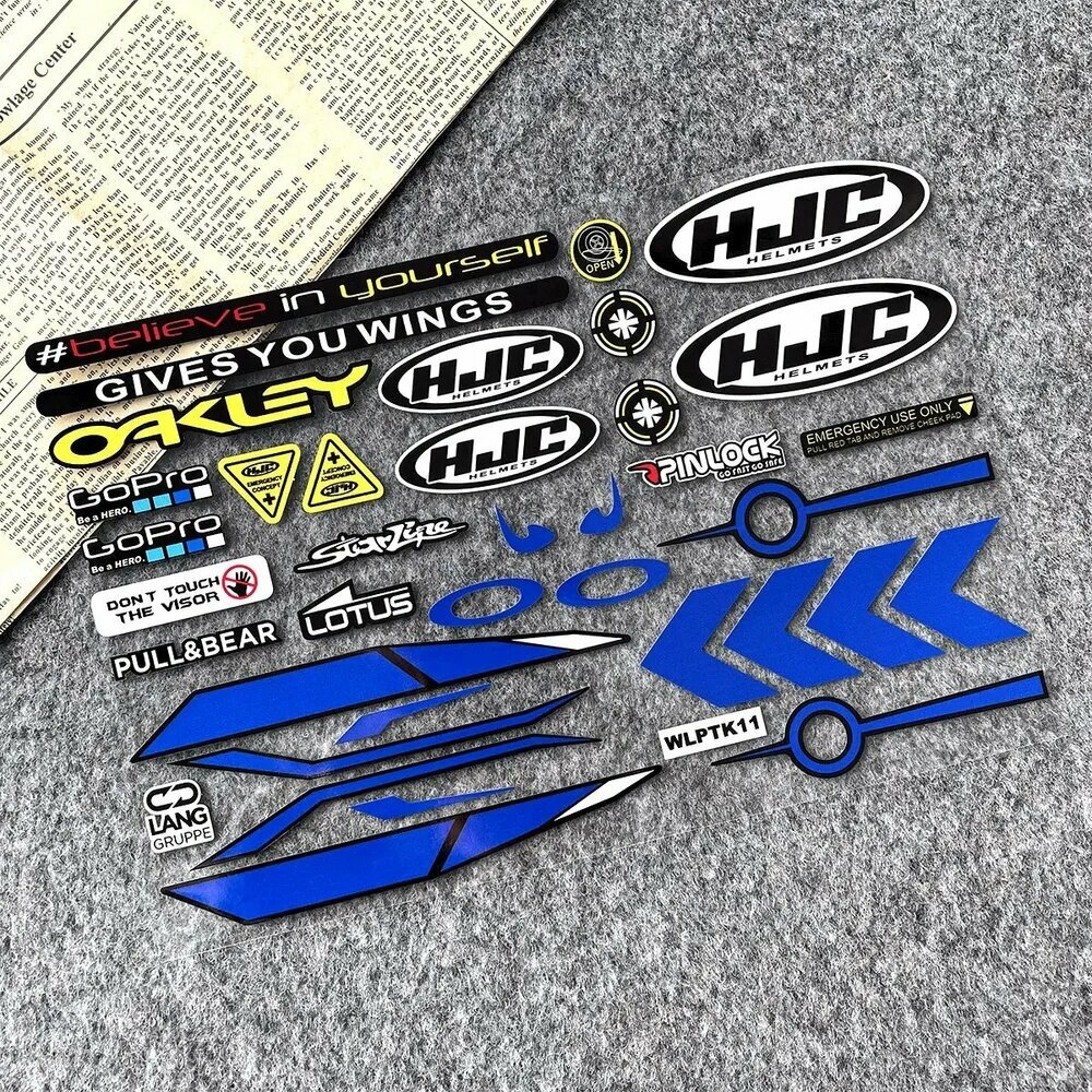 Наклейка на шлем, 29,2 См X 19,5 см, светоотражающая наклейка для мотоцикла Hjc, наклейка, украшение