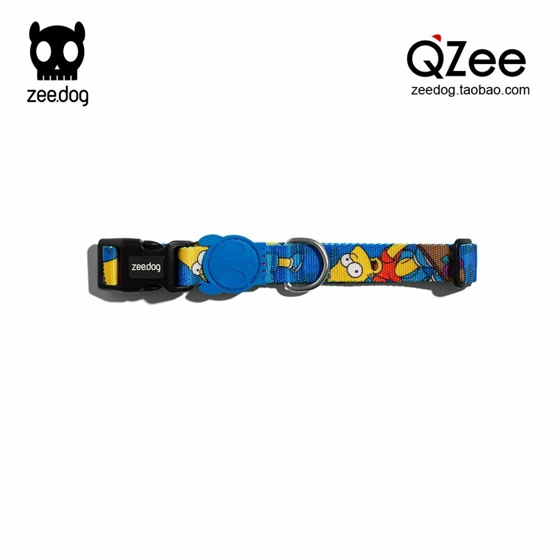 Набор QZee Simpson для собак: ошейник, шлейка и поводок Zeedog для маленьких, средних и крупных собак, включая