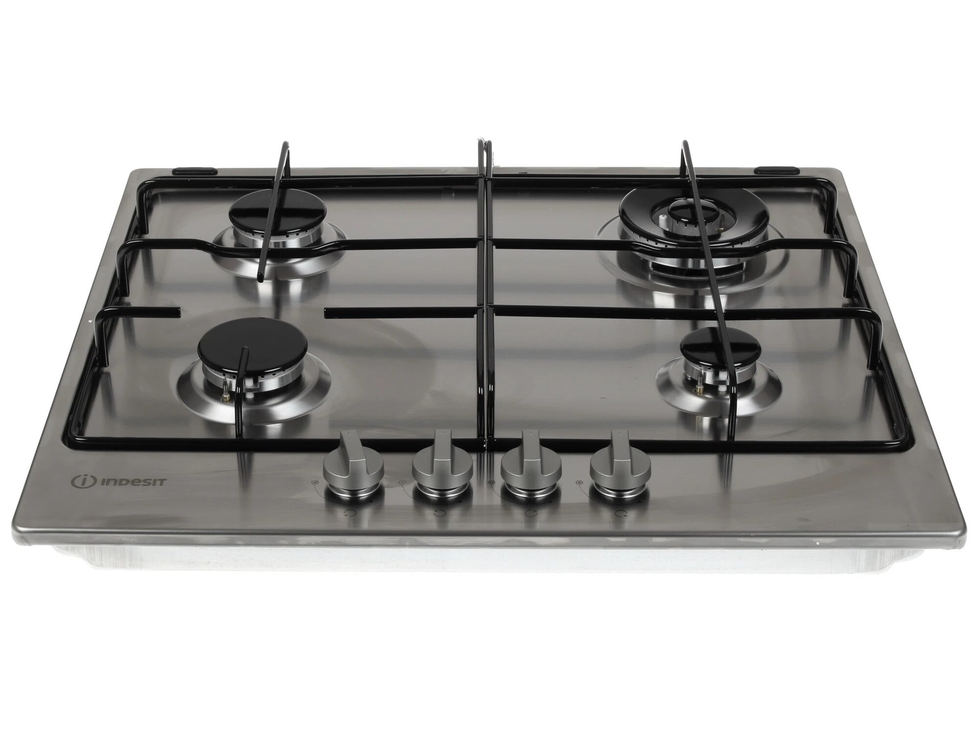 Встраиваемая варочная поверхность Indesit THP 642 W/IX/I RU, серебристый, газовая