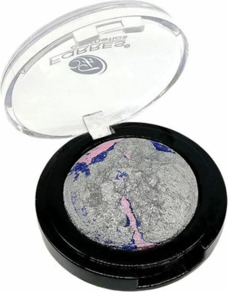 Тени для век FARRES запечённые, тон 12 серебро, минеральная основа