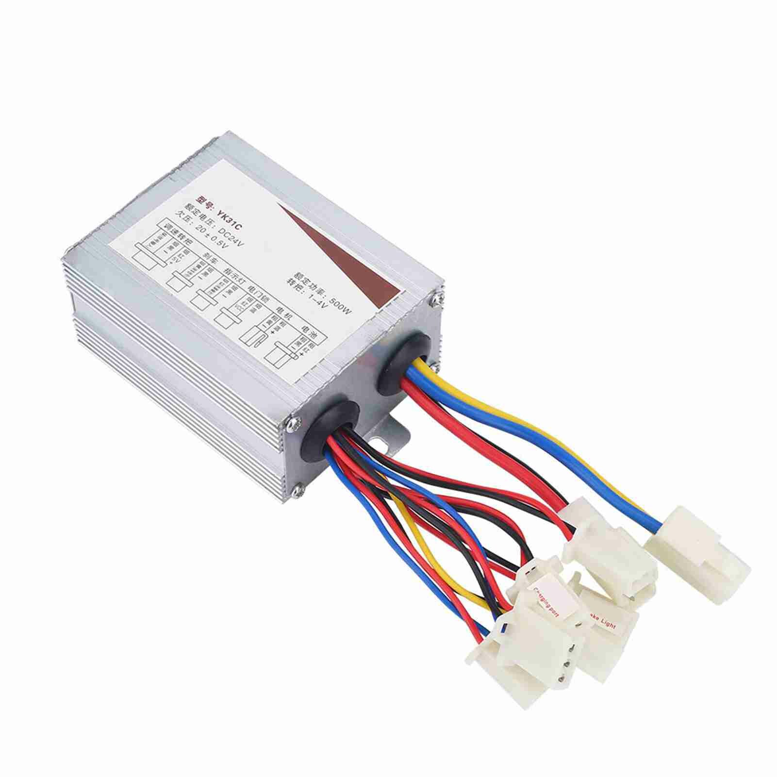 Контроллер для электродвигателя 24V 500W, щеточный, блок управления для электроскутера/велосипеда