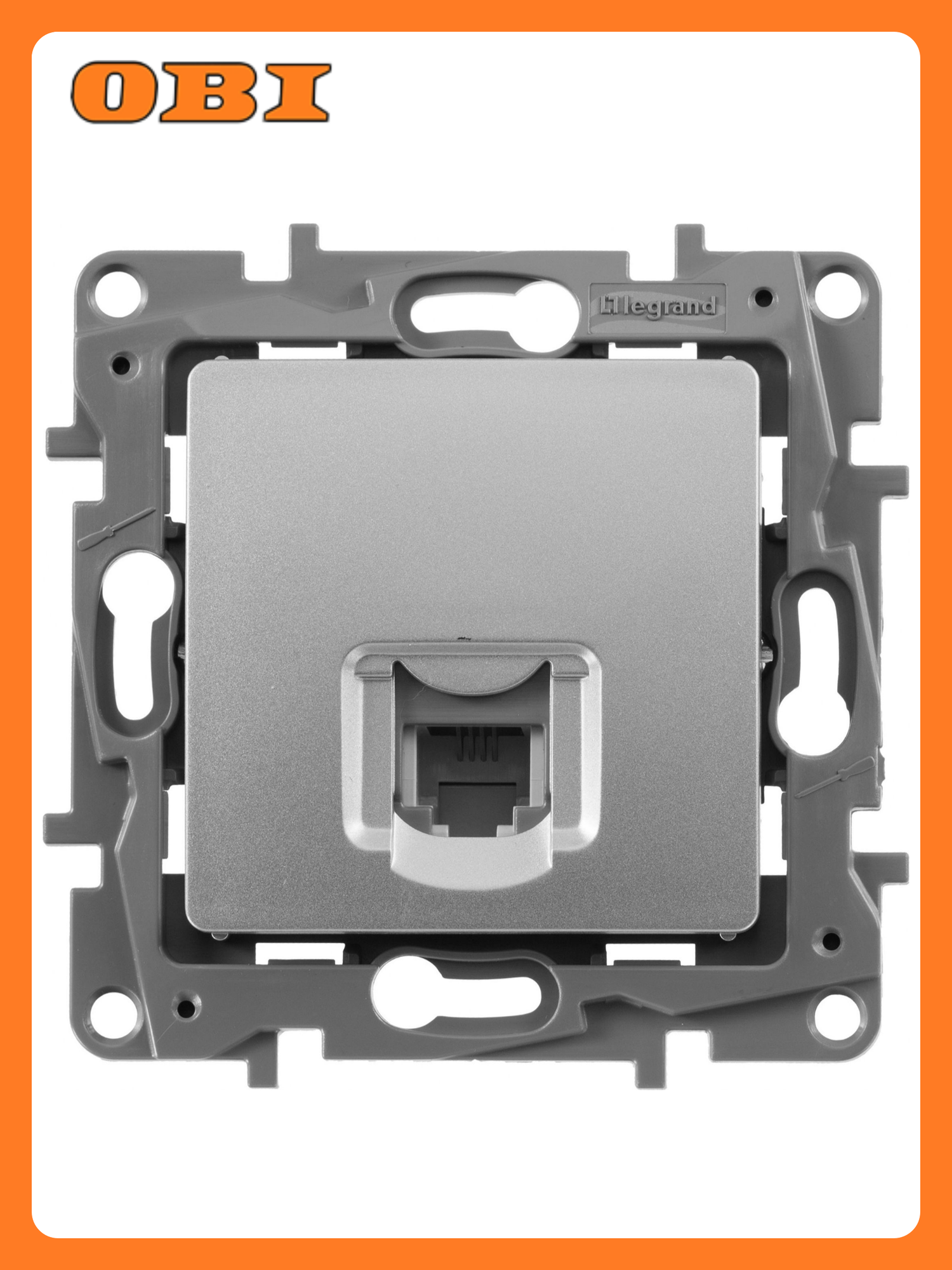 Розетка Legrand Etika, 672440, скрытый монтаж, пластик, серая