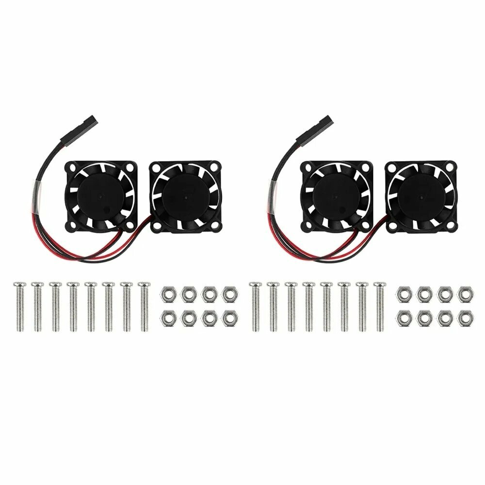 Для Raspberry Pi 4 Fan 4B 3B + 5V Двойной вентилятор радиатора Бесшумный кулер Ш