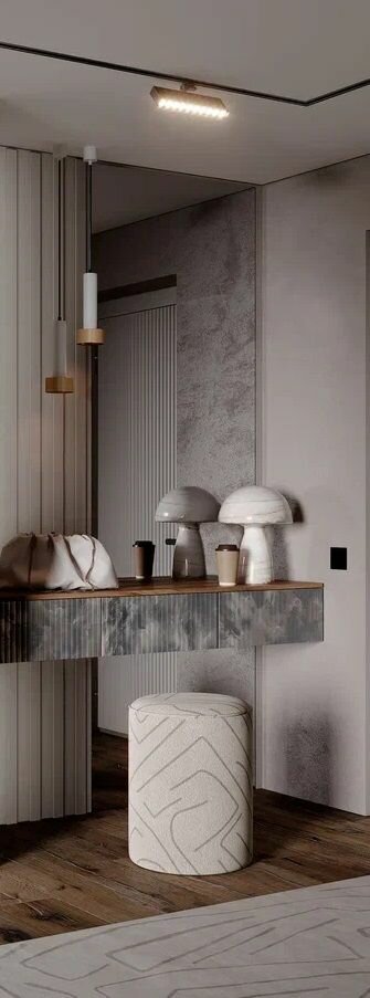 Марвэл Полка косметическая 150 см. Мальта грей, Дуб Крафт