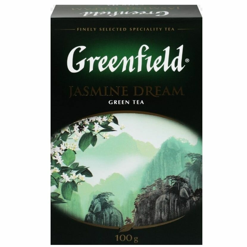 Greenfield Зеленый чай Jasmine Drim, с жасмином, 100 г, 1 шт.