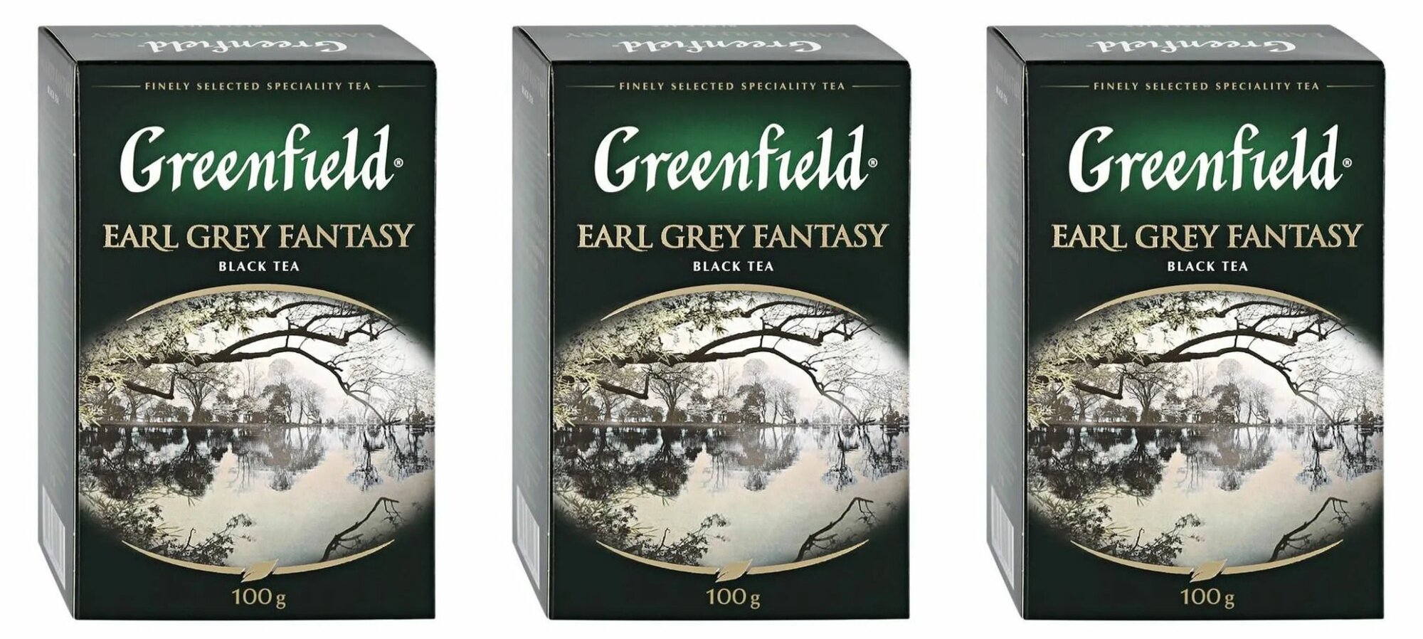 Greenfield Чай черный Earl Grey Fantasy, 100 г, 3 уп