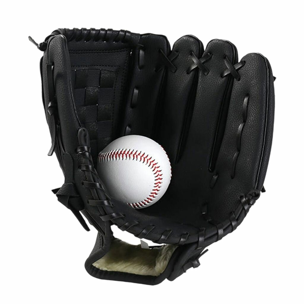 Бейсбольная перчатка для тренировок левой руки, Черный - 11,5-дюймовые подростки