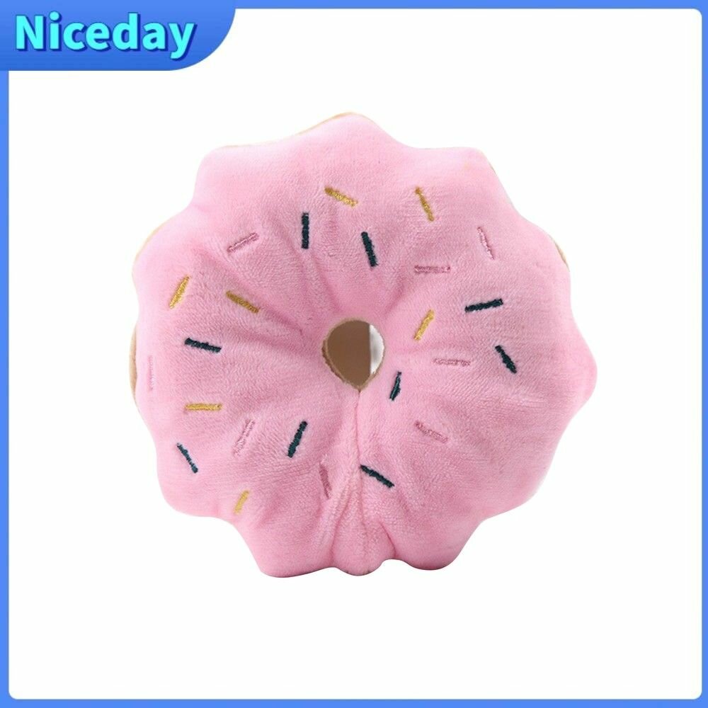 Игрушка для жевания: форма пончика, скрежет зубов, снижает беспокойство, розовый цвет