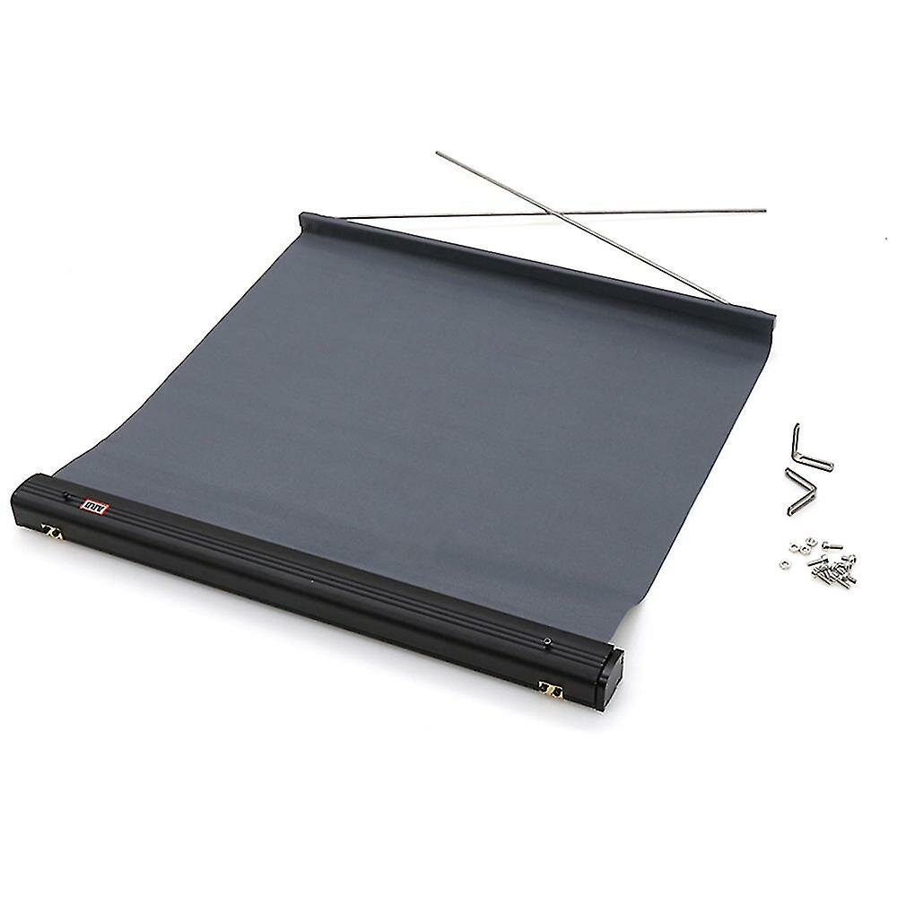 Покрышка для крыши бокового прицепа, тент, тень, навес, дождевой каниоп, солнцезащитный каниоп для кемпинга, 1/8 1/10 РК 크роллер, черный, композитный материал, длина 23 см, вес 106 г, 1 штука бокового прицепа с крышным тентом, 1 комплект монтажных