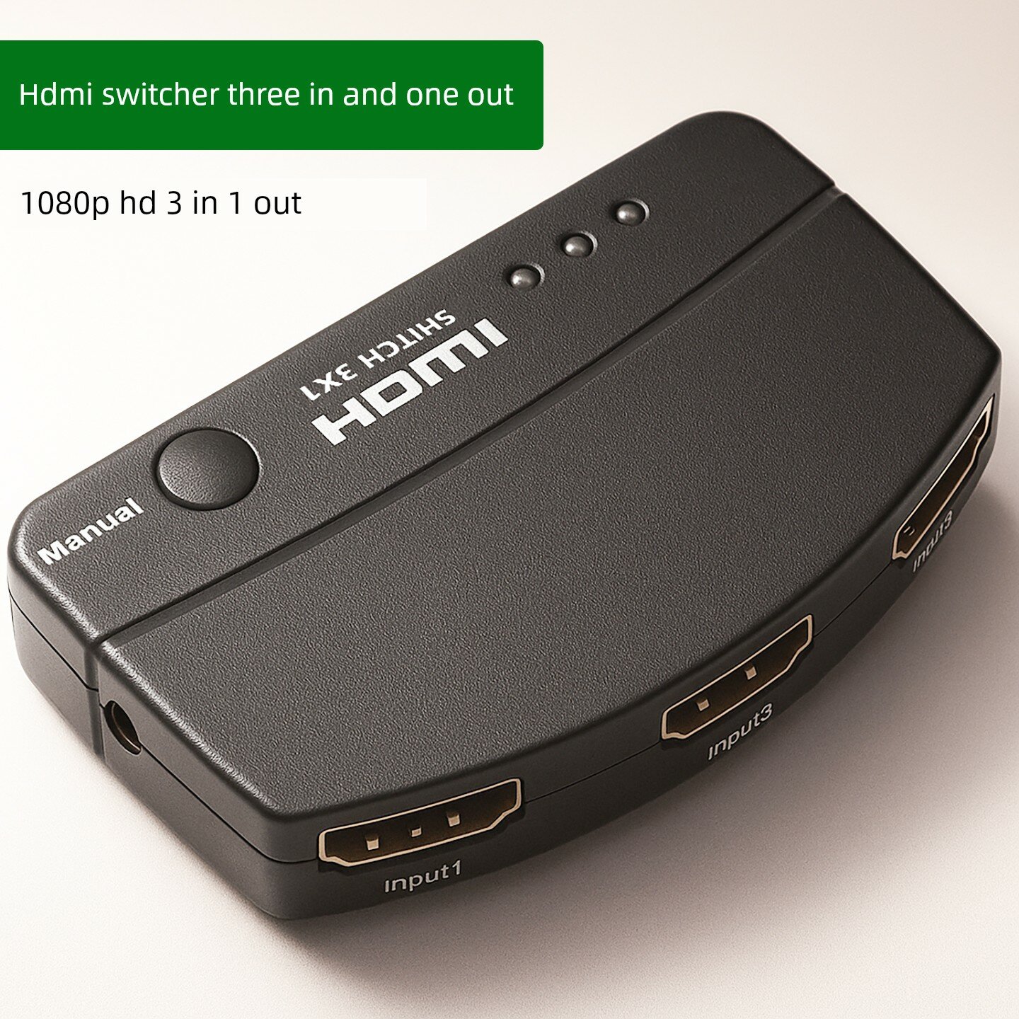 HDMI-коммутатор 3 входа 1 выход, сплиттер 3-в-1, высококачественный 4K-сплиттер для компьютера, ноутбука, приставки,