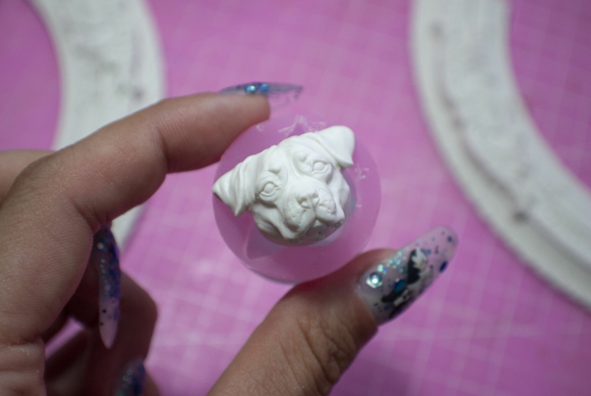 Авторский силиконовый молд Ротвейлер (микро) — форма для эпоксидной смолы, гипса, мыла, полимерной глины