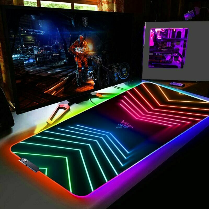 Коврик для мыши Razer 40x90см, игровой, нескользящий, золотой/бежевый