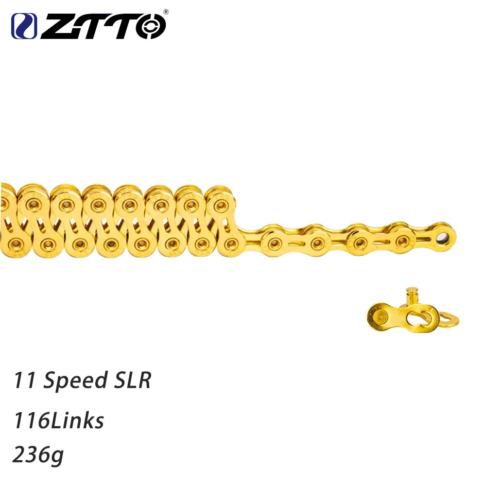 ZTTO золотая велосипедная цепь 6/7/8/9/10/11/12 скоростей 11s Gold SLR