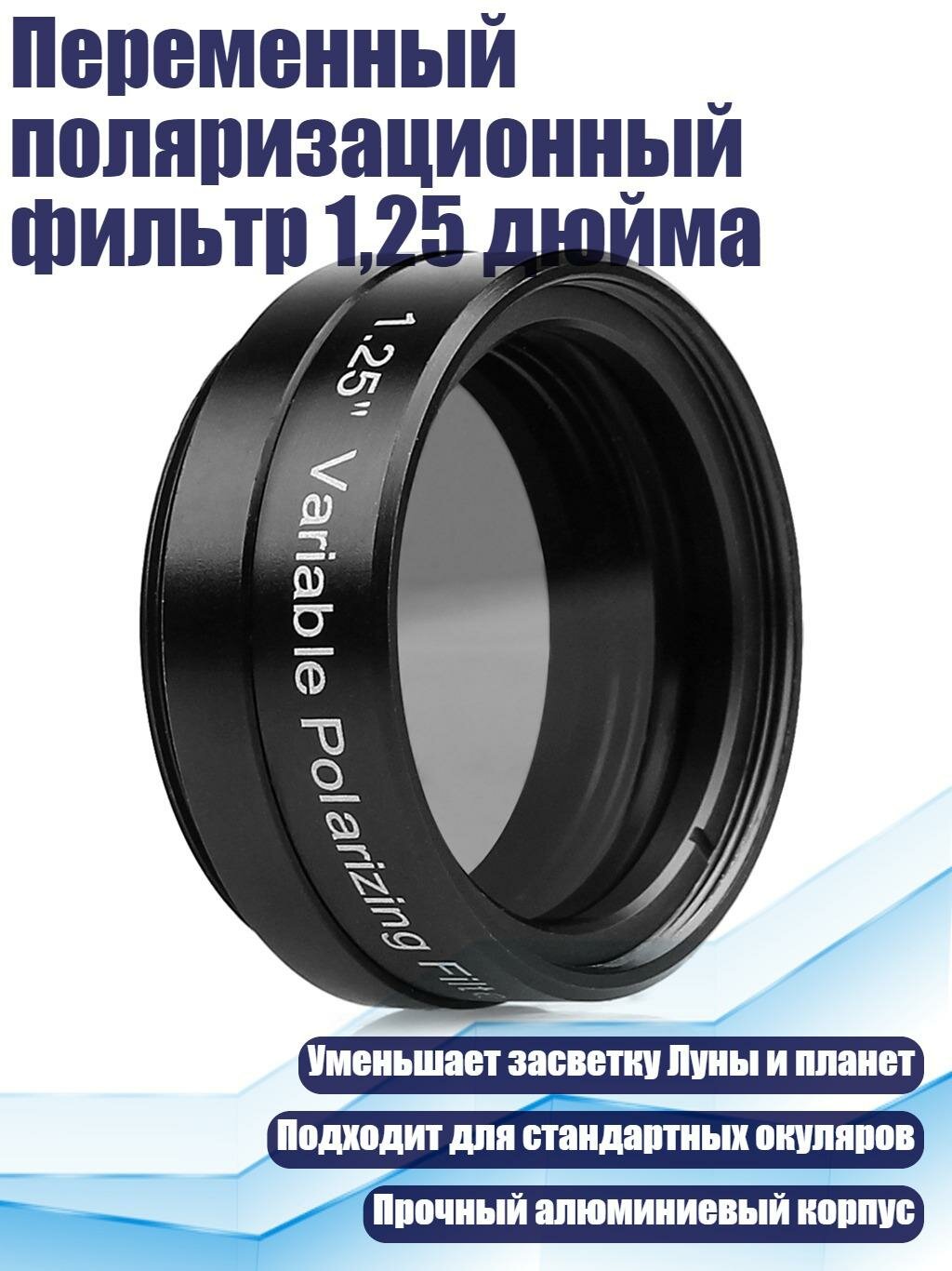 Переменный поляризационный фильтр 1,25 дюйма