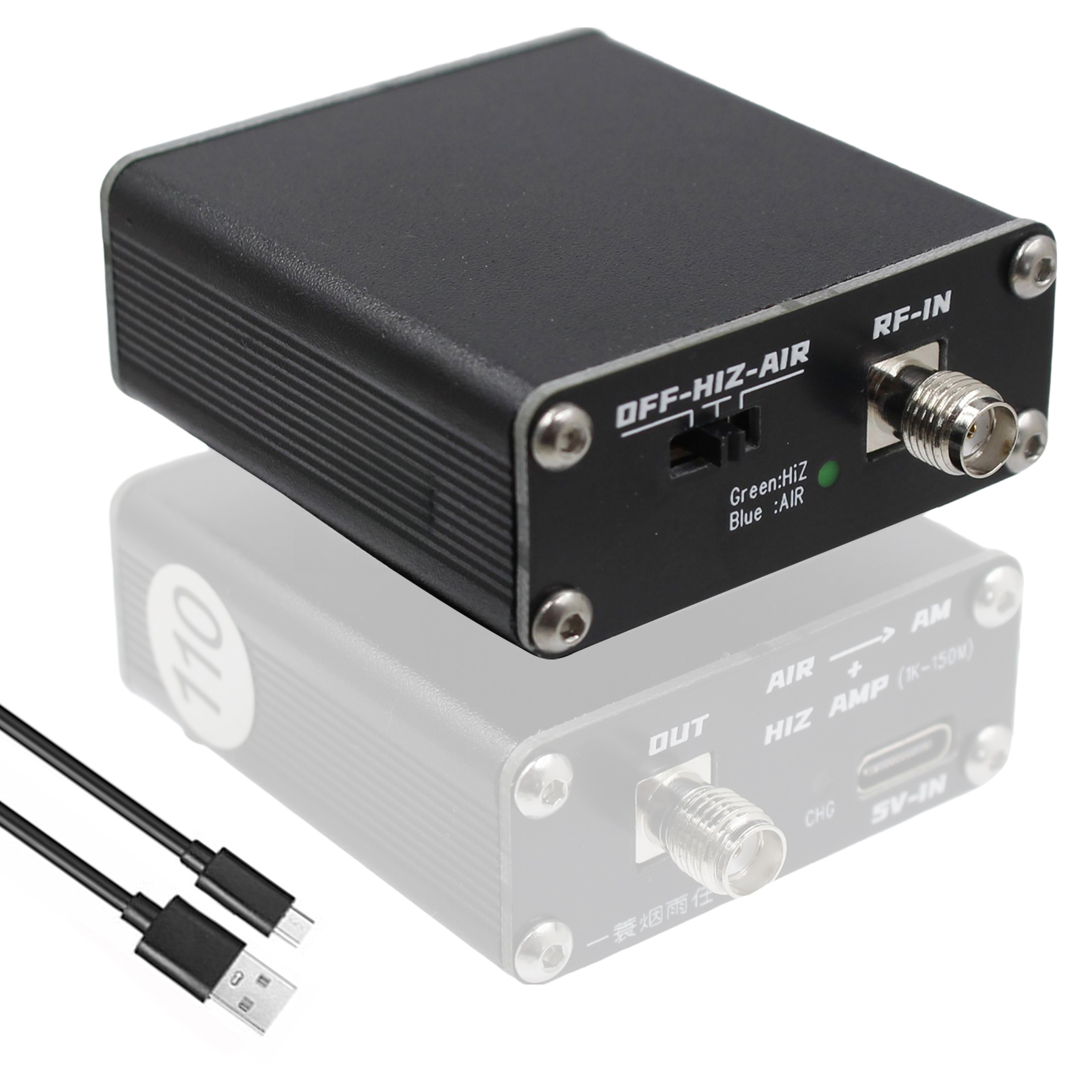 Конвертер Авиационного Диапазона: 2-в-1 Преобразователь Частоты С Усилителем 700 мАч Для Улучшения Приема - Компактный 45x48x19 мм Для Радиолюбителей И Путешественников