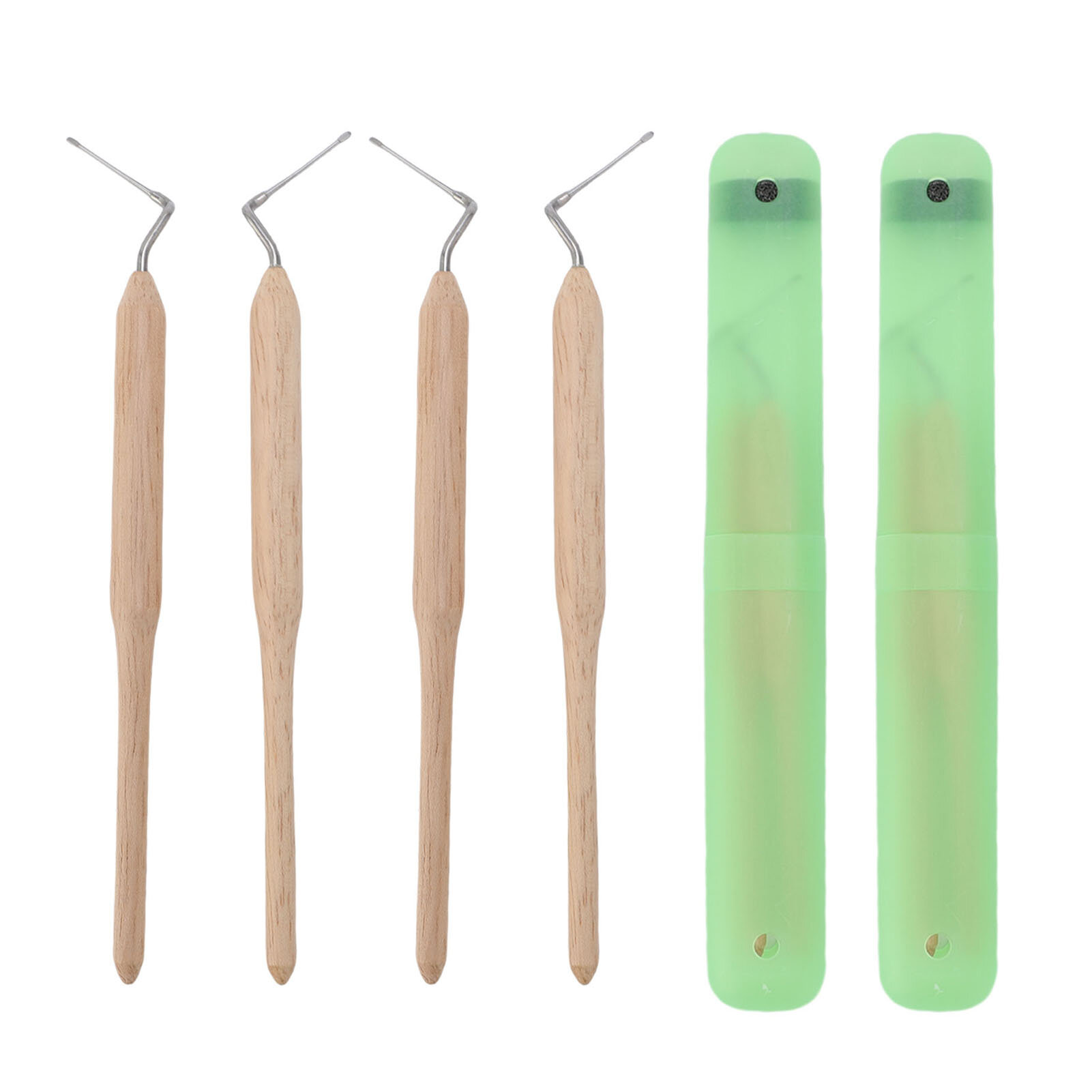 2 упаковки, инструмент для прививки пчеловодства, движущаяся игла из нержавеющей стали с деревянной ручкой для трансплантации личинки пчелиной матки