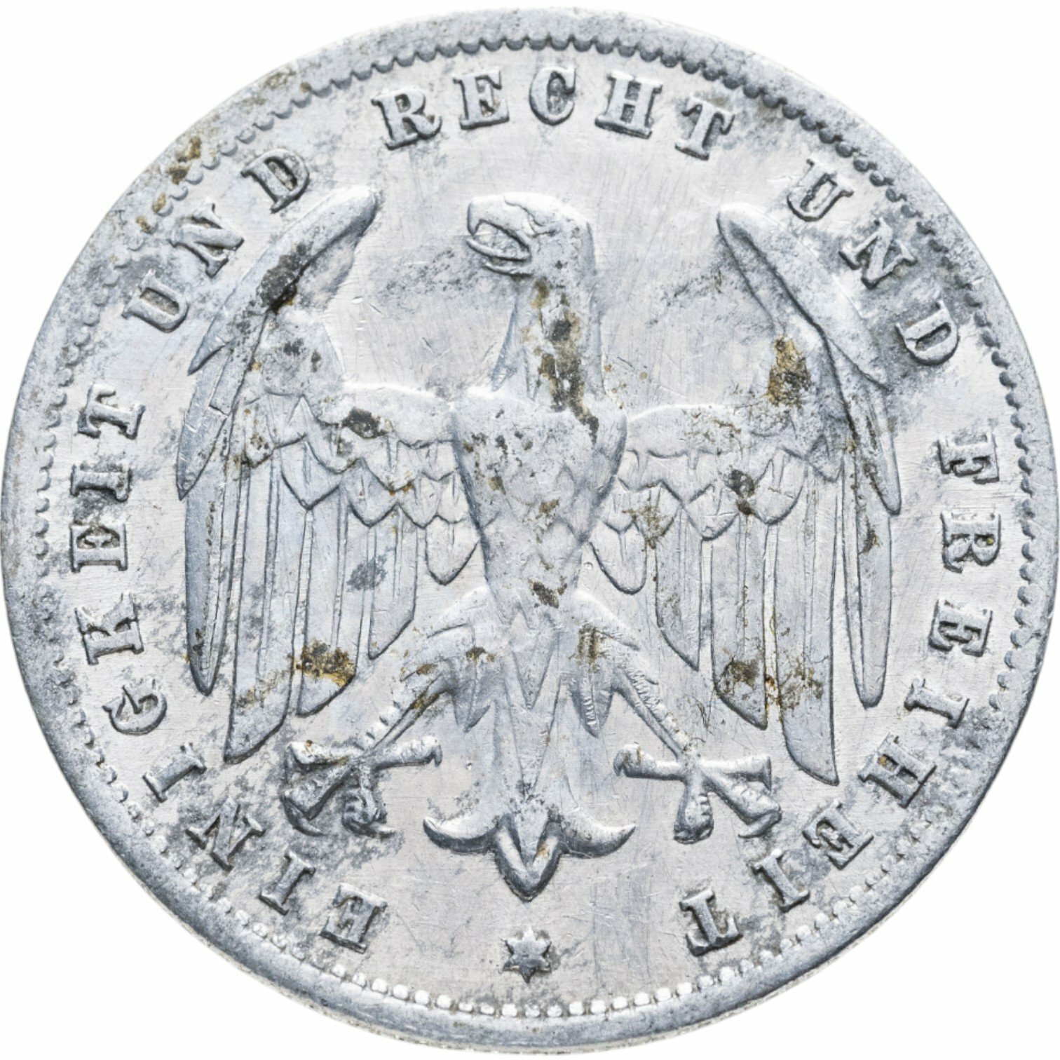 Германия 500 марок mark 1923, знак монетного двора "A", Алюминий, в сохранности VF