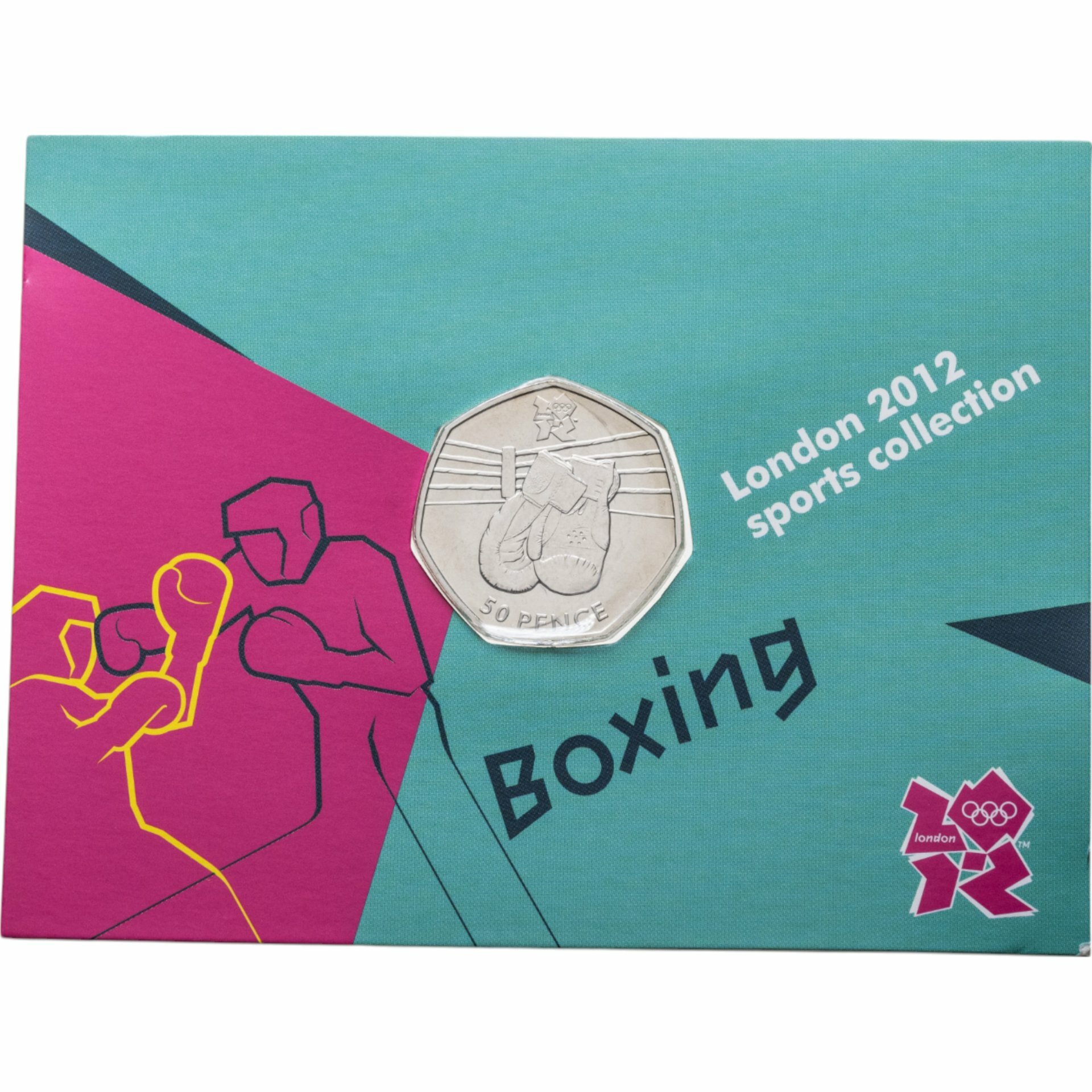 Великобритания 50 пенсов pence 2011 "XXX летние Олимпийские Игры, Лондон 2012 - Бокс", Мельхиор медь-никель, в сохранности UNC