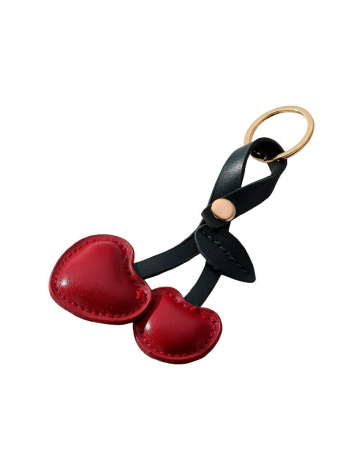 Модный Вишневый Шарм, Подвеска, Аксессуары для сумок, Милые брелоки для девочек с сердечками