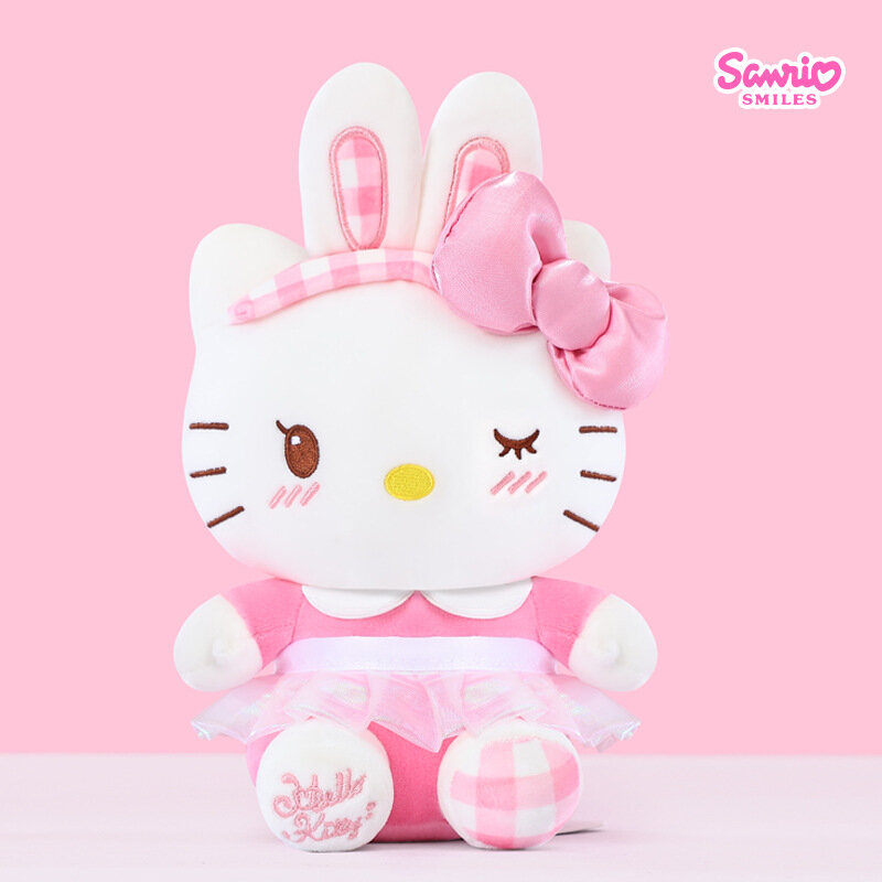 Официальный плюшевый кукла Hello Kitty 33 см, мягкая игрушка для детей, подарок, очаровательная коллекционная